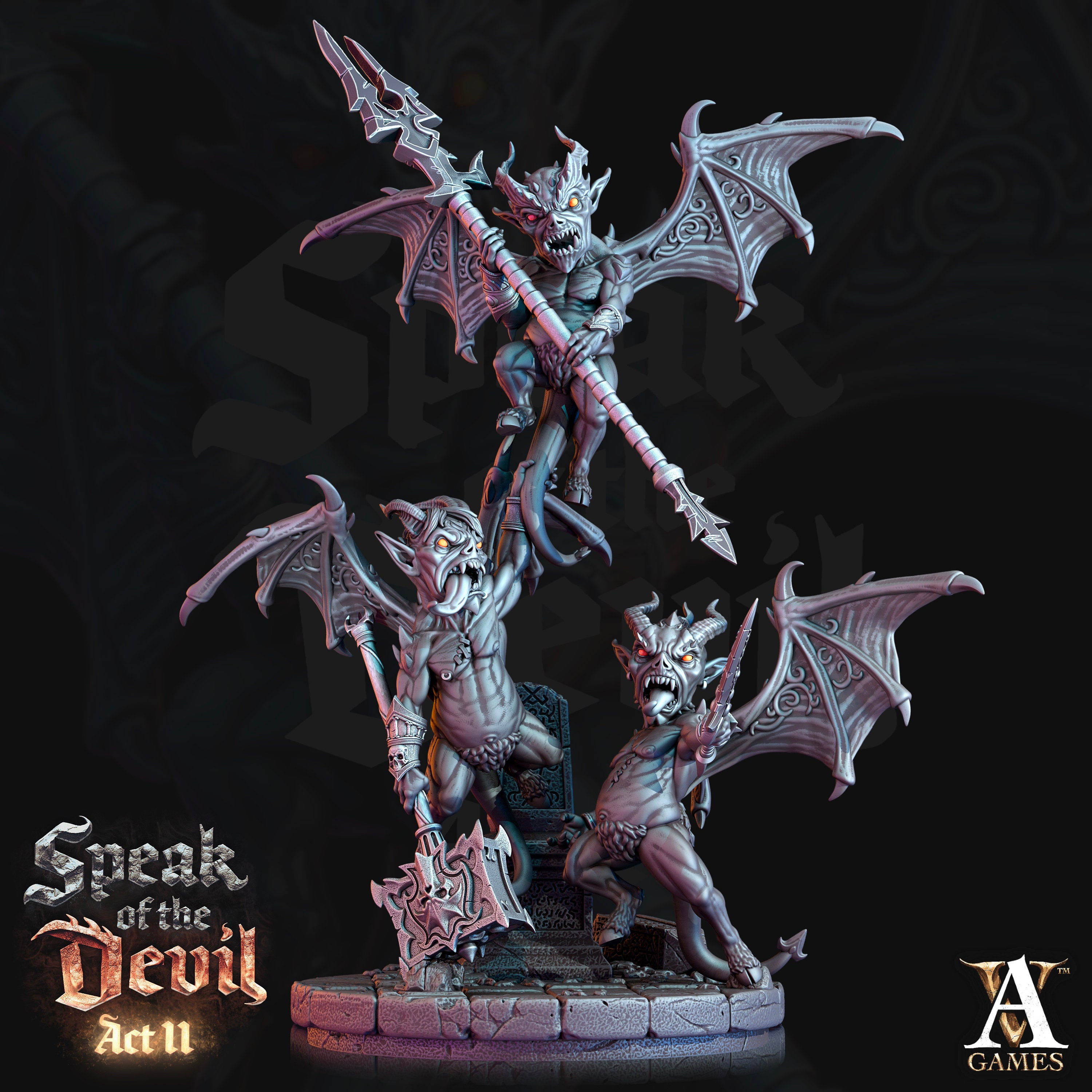 Malignant Devil Miniatures by Archvillain - Etsy