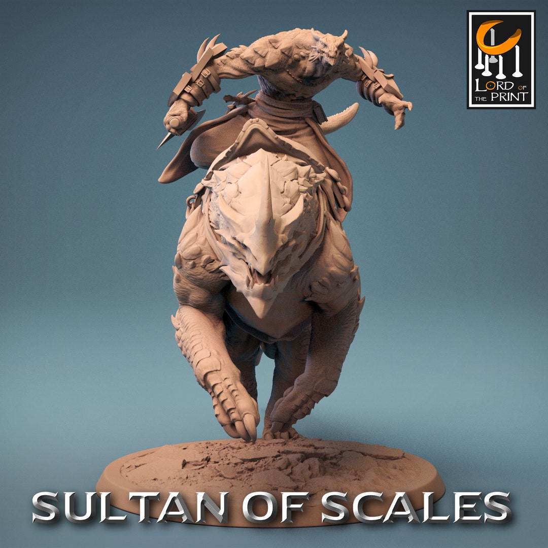 Mounted Dragonborn Warrior Miniatures by Rescale Miniatures - Etsy