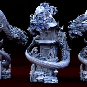 Azure Dragon Miniature by Mini Monster Mayhem - Etsy