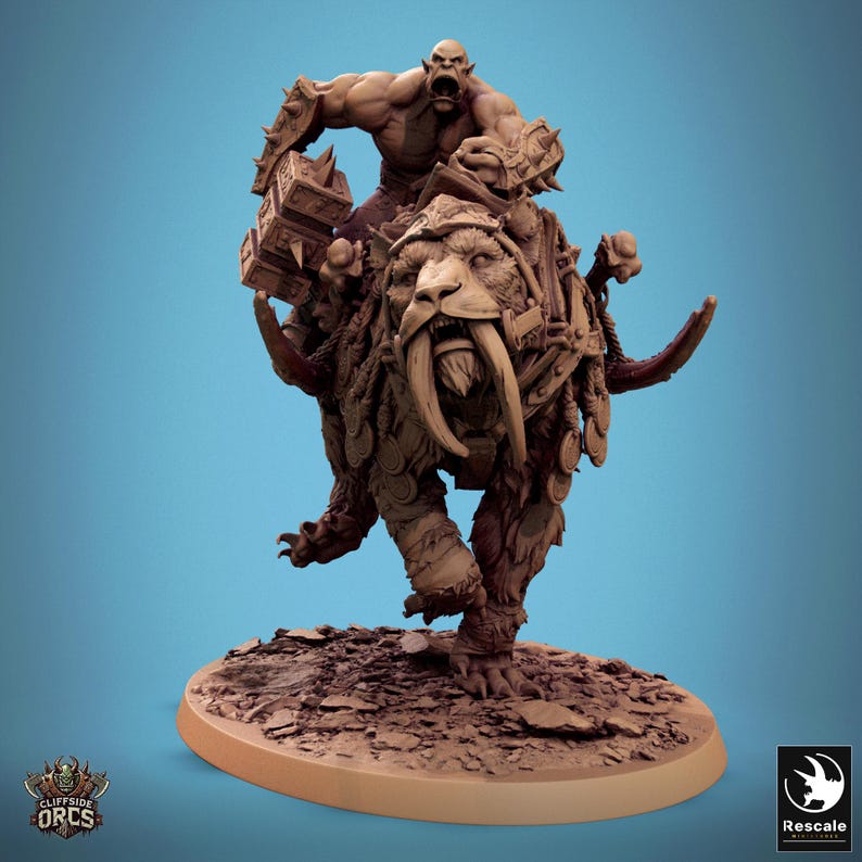 Mammoth Rhino and Sabretooth Mount Miniatures by Rescale Miniatures ...