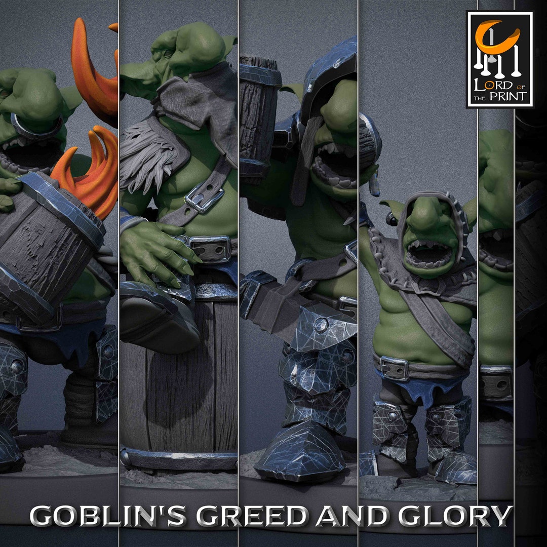 Goblin Infantry Partiers Miniature by Rescale Miniatures - Etsy