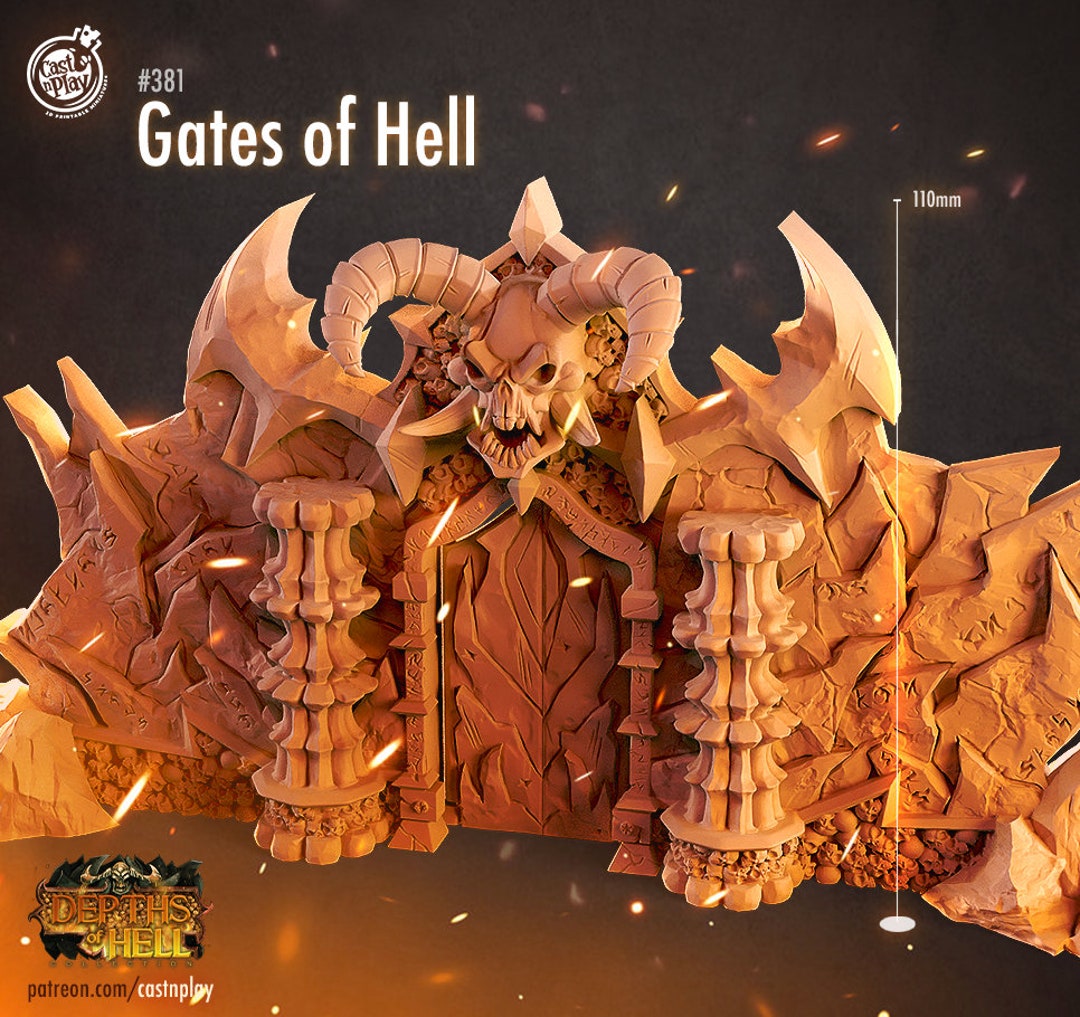Gates of Hell Prop Miniature by Castnplay - Etsy