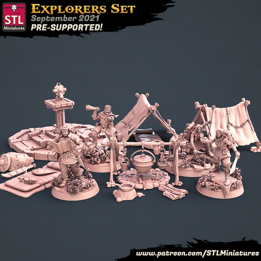 Explorer Set Miniatures by STL Miniatures - Etsy