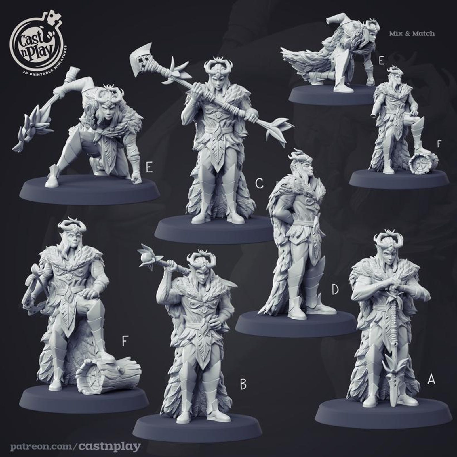 Forest Creatures Miniatures Set by Castnplay Miniatures - Etsy