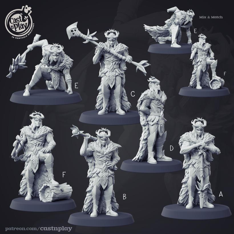Forest Creatures Miniatures Set by Castnplay Miniatures - Etsy