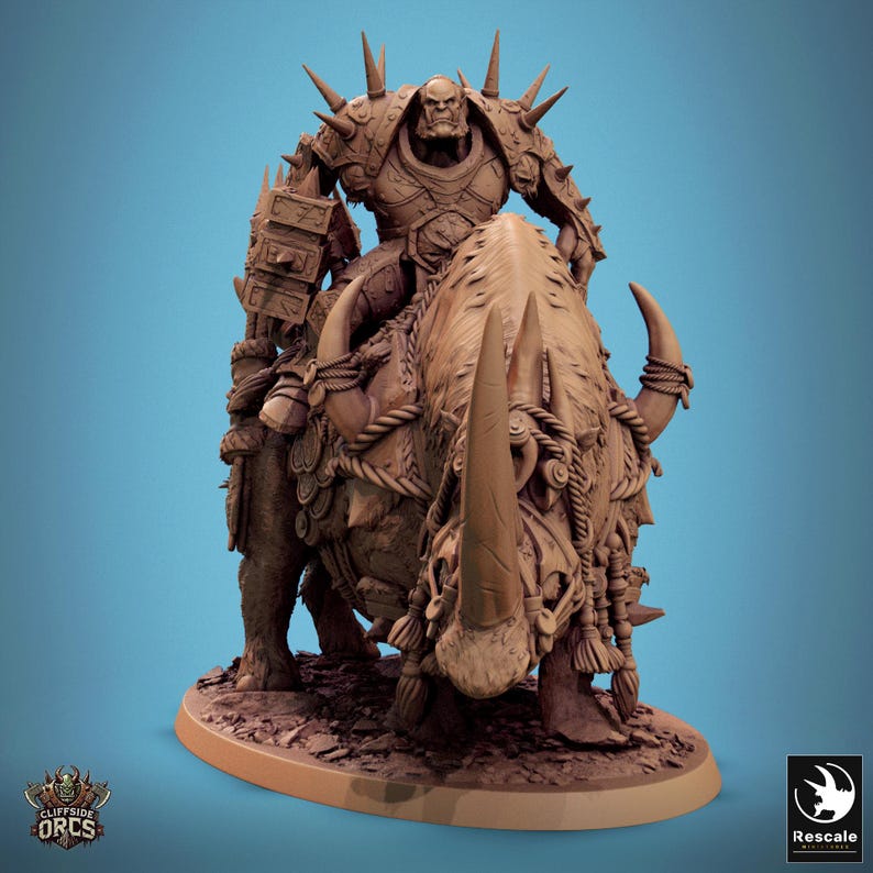 Mammoth Rhino and Sabretooth Mount Miniatures by Rescale Miniatures ...