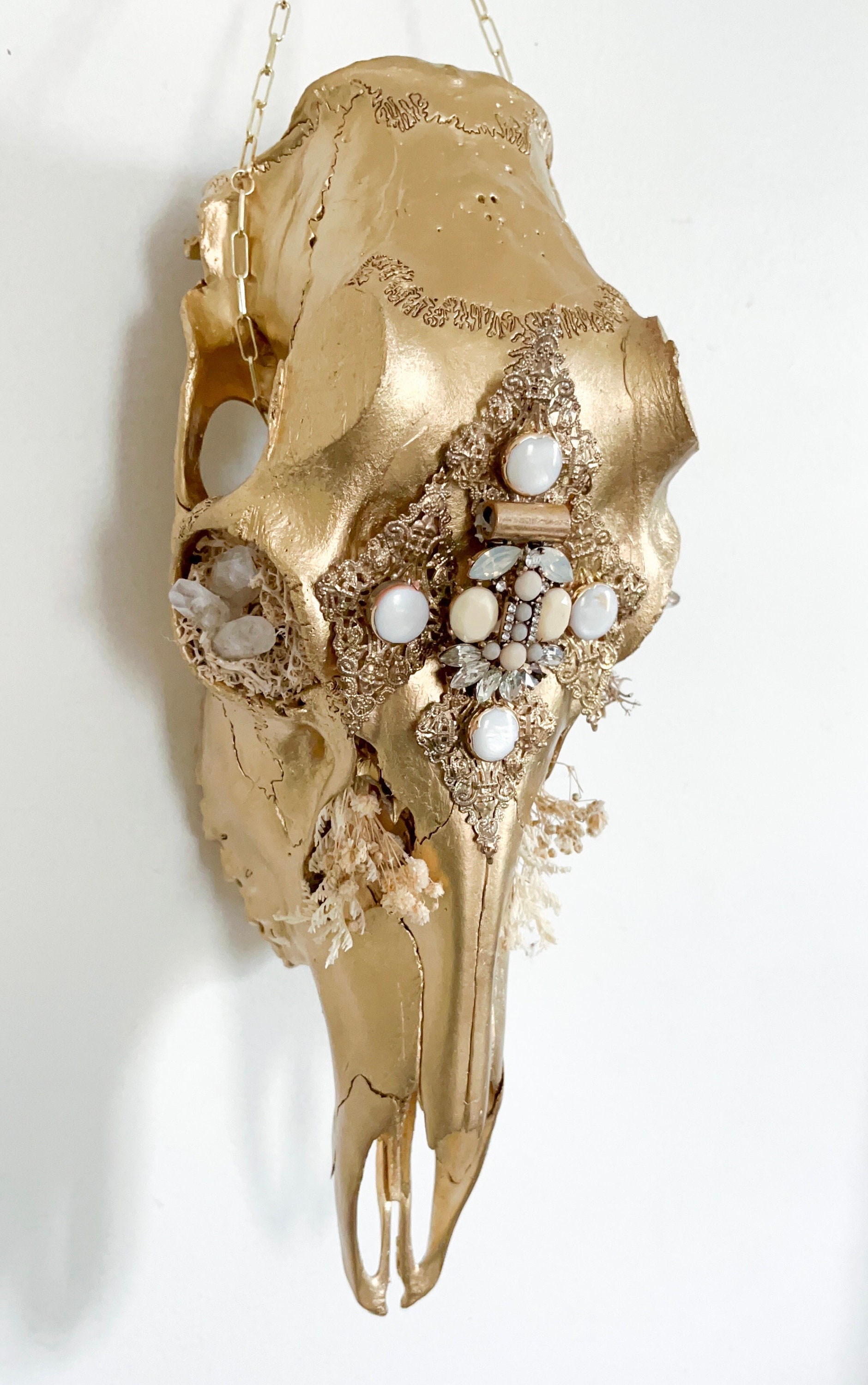 Gold Deer Skull - Etsy