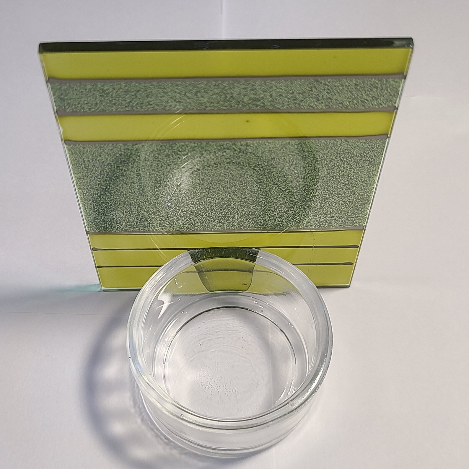 Green Tea Light Shade - Tealight Shade- Green Glitter W Stripes - Etsy