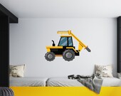 Colorful Truck Construction Decal Kids Bedroom Wall Stickers Colorful ...