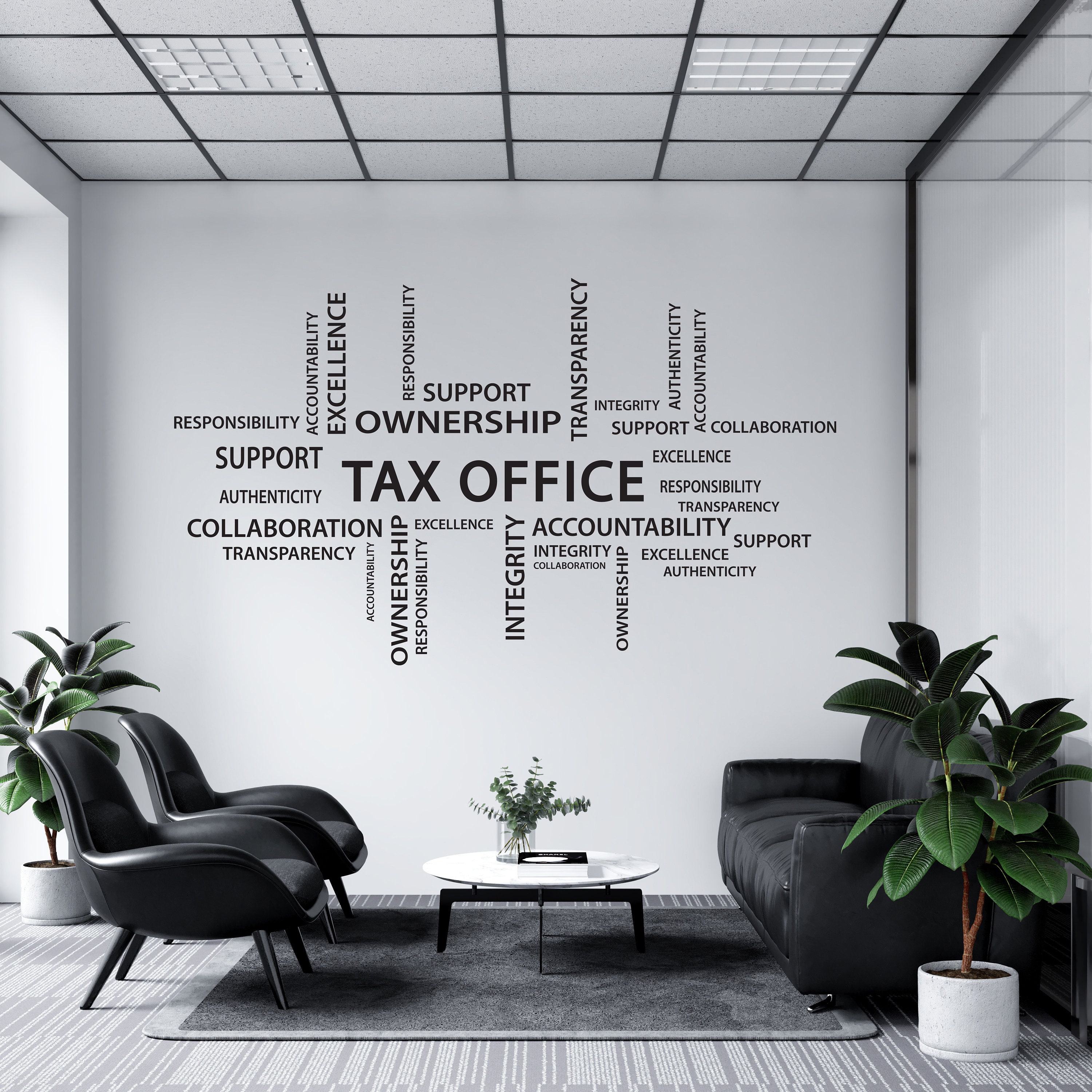 Office Teamwork Wall Decal |tax Office Wall Sticker | Creative ...