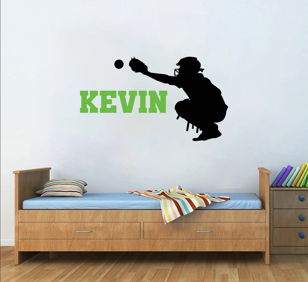 Personalized Baseball Player Wall Decal Wall Decor Love - Etsy