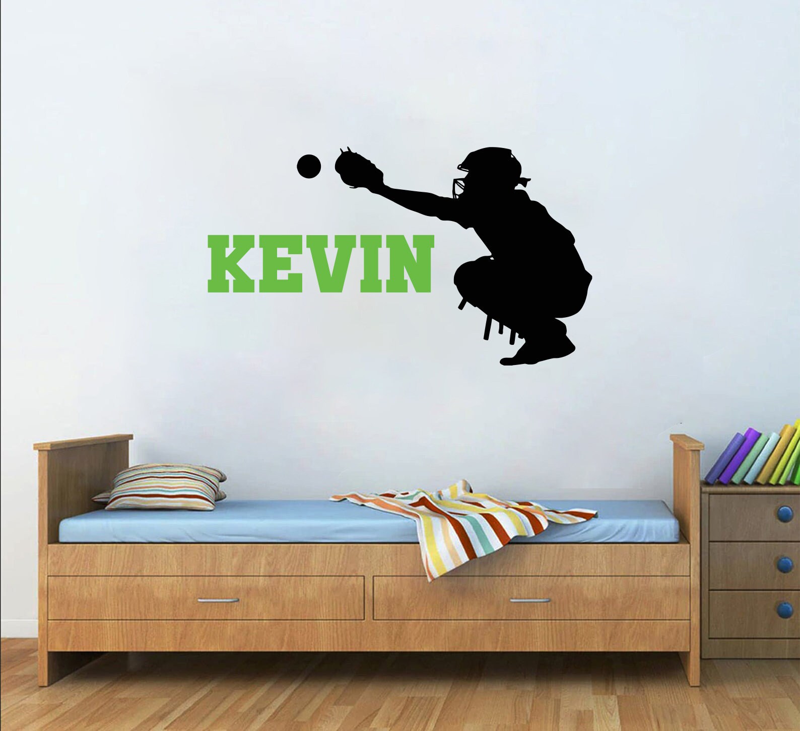 Personalized Baseball Player Wall Decal Wall Decor Love - Etsy