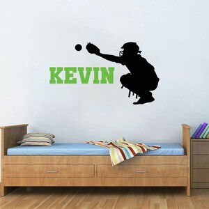 Personalized Baseball Player Wall Decal Wall Decor Love - Etsy