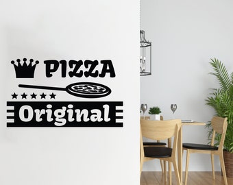 Pizza Wall Decal / Pizzeria Wall Décor / Pizza Window Decal - Etsy