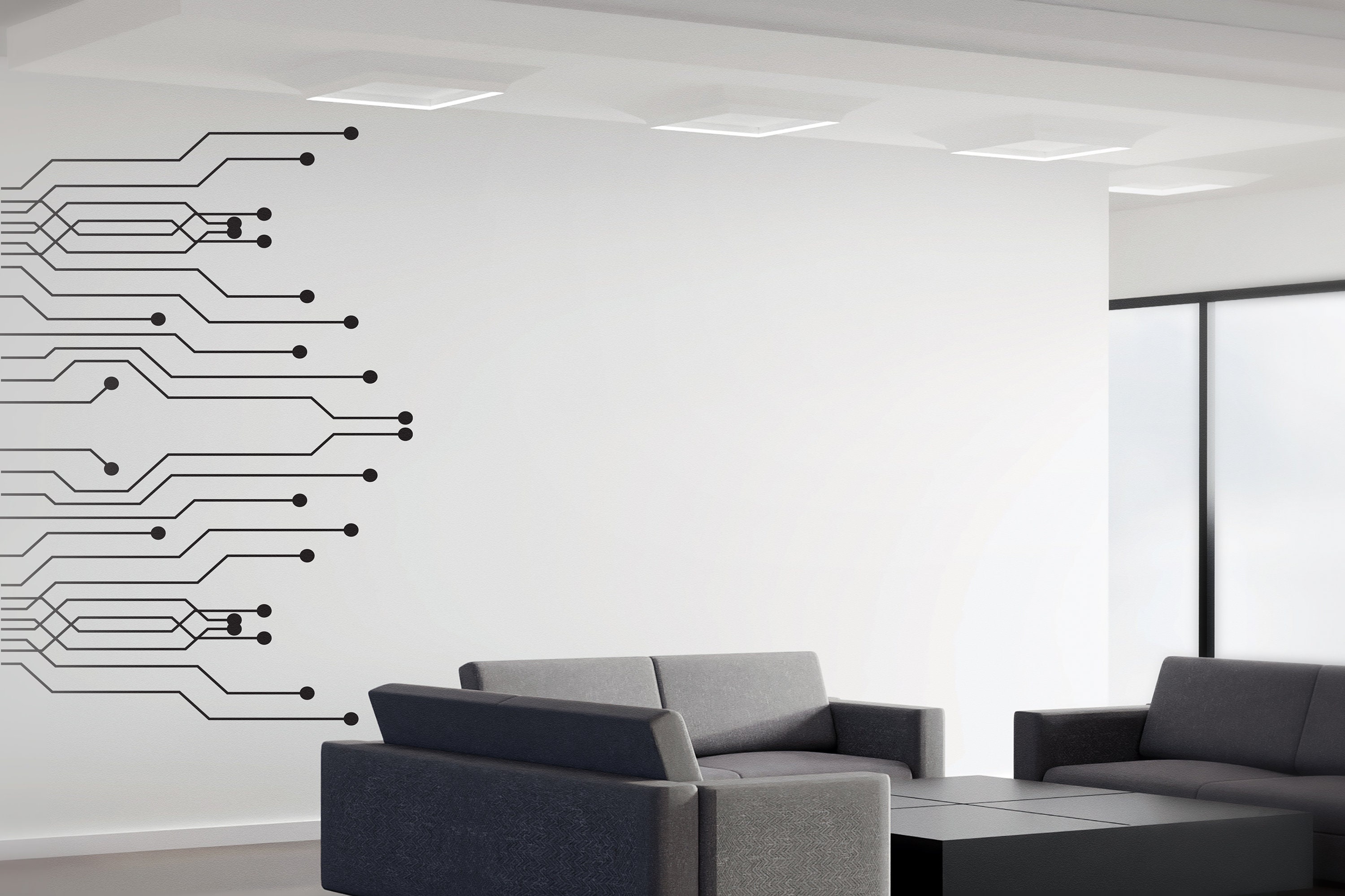 Circuit Decal Design Symbol Company Logo Decal Technology Decals Wall ...