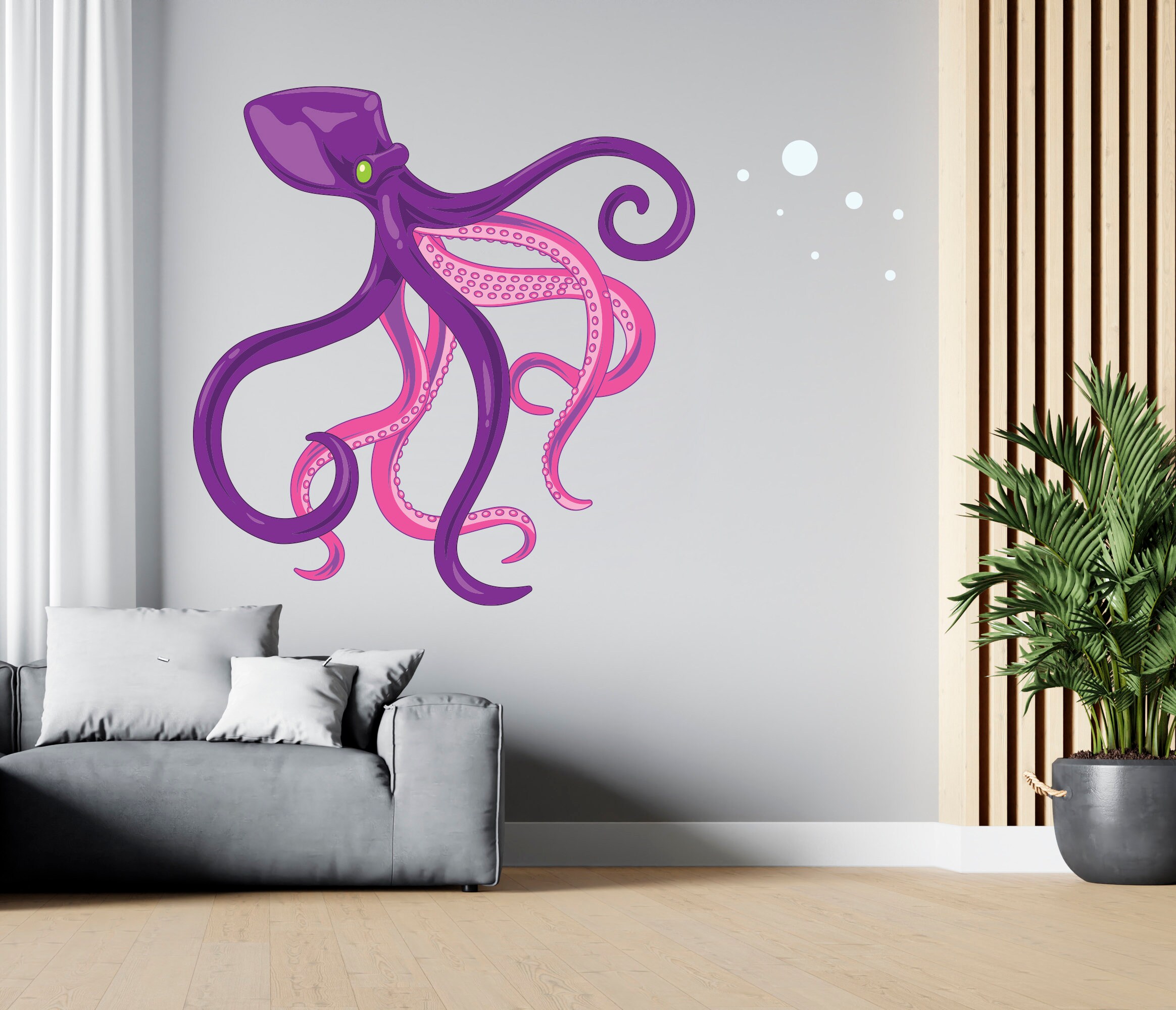 Octopus Squid Decals Kraken Wall Decal Octopus Clipart - Etsy
