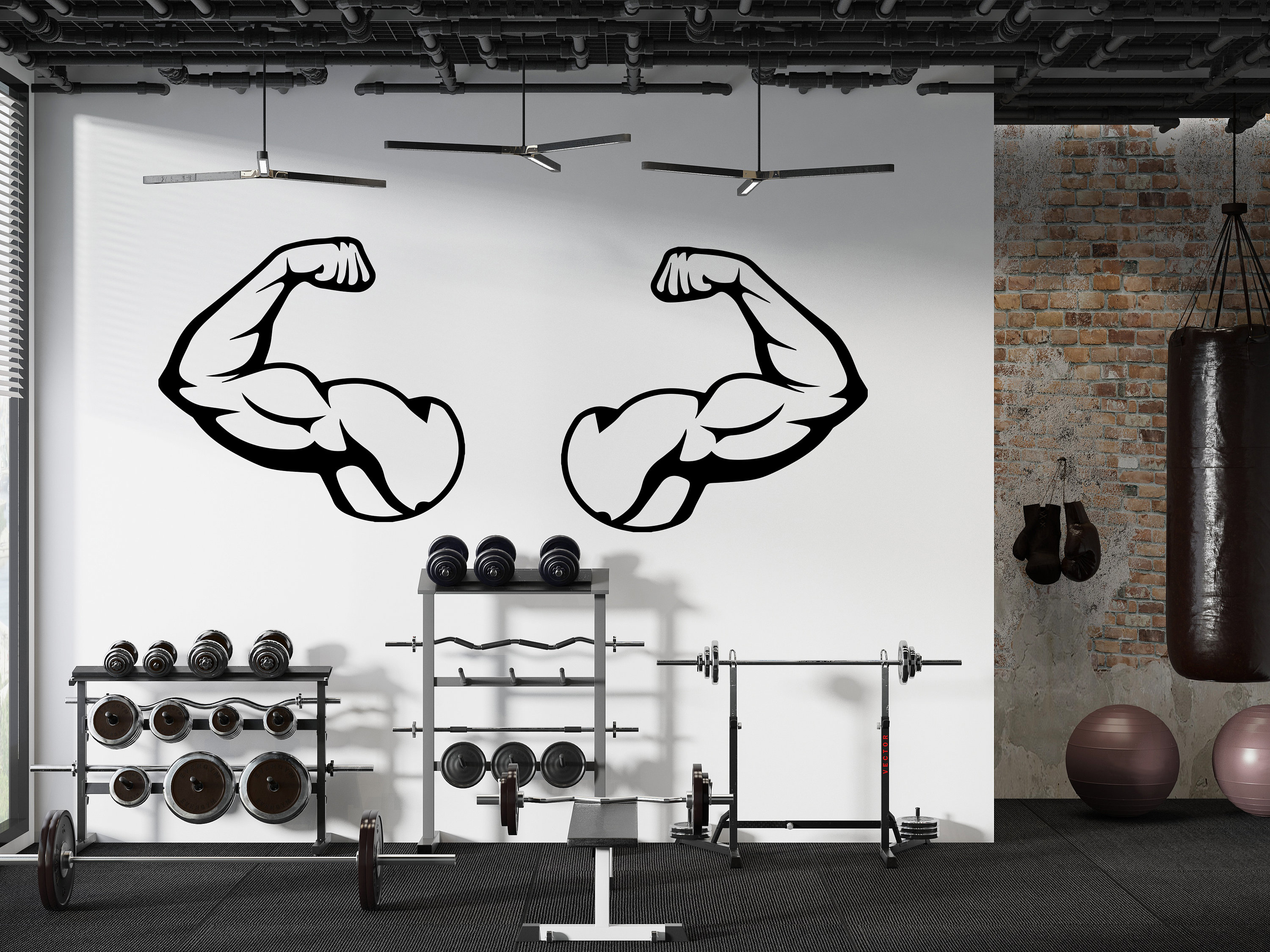Muscles Gym Decal Gym Quotes Gym Wall Stickers Fitness Wall - Etsy