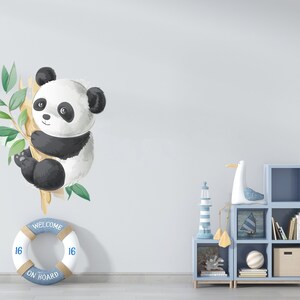 Panda Wall Decal Nursery Wall Decor Cute Panda Sticker Baby Panda Wall ...