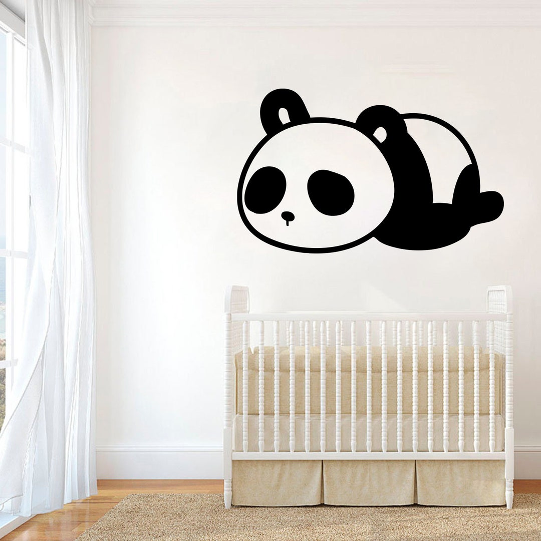 Panda Wall Decal Panda Bear Animals Bamboo Wall Decor Wall Decal Window ...