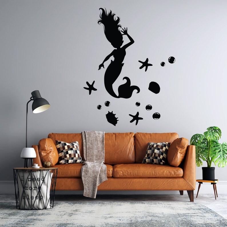 Mermaid Wall Decor Mermaid Wall Art Mermaid Wall Stickers - Etsy