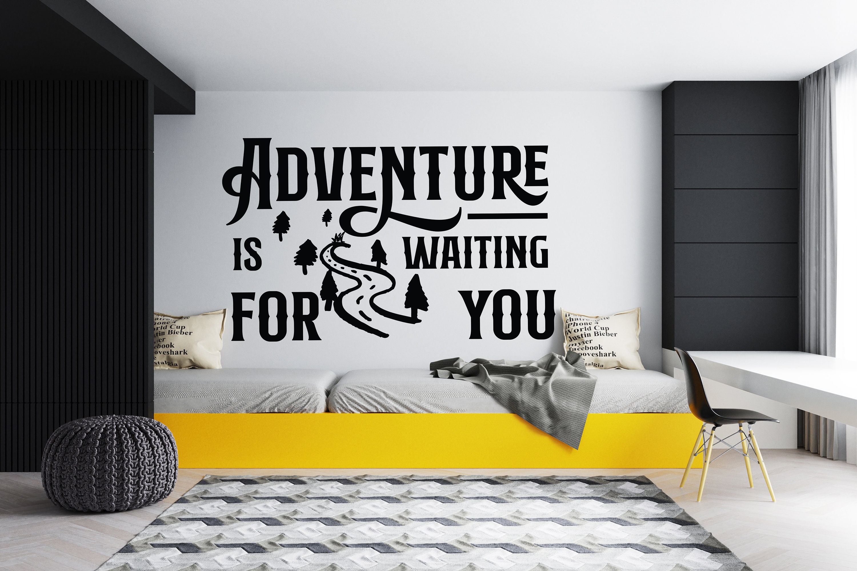 Adventure Wall Decal Camping Wall Decor Camping Decals Adventure Wall ...