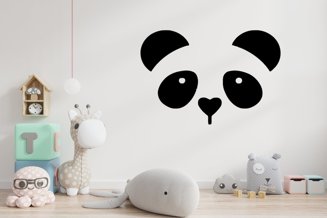 Panda Wall Decal Panda Bear Animals Bamboo Wall Decor Wall Decal Window ...