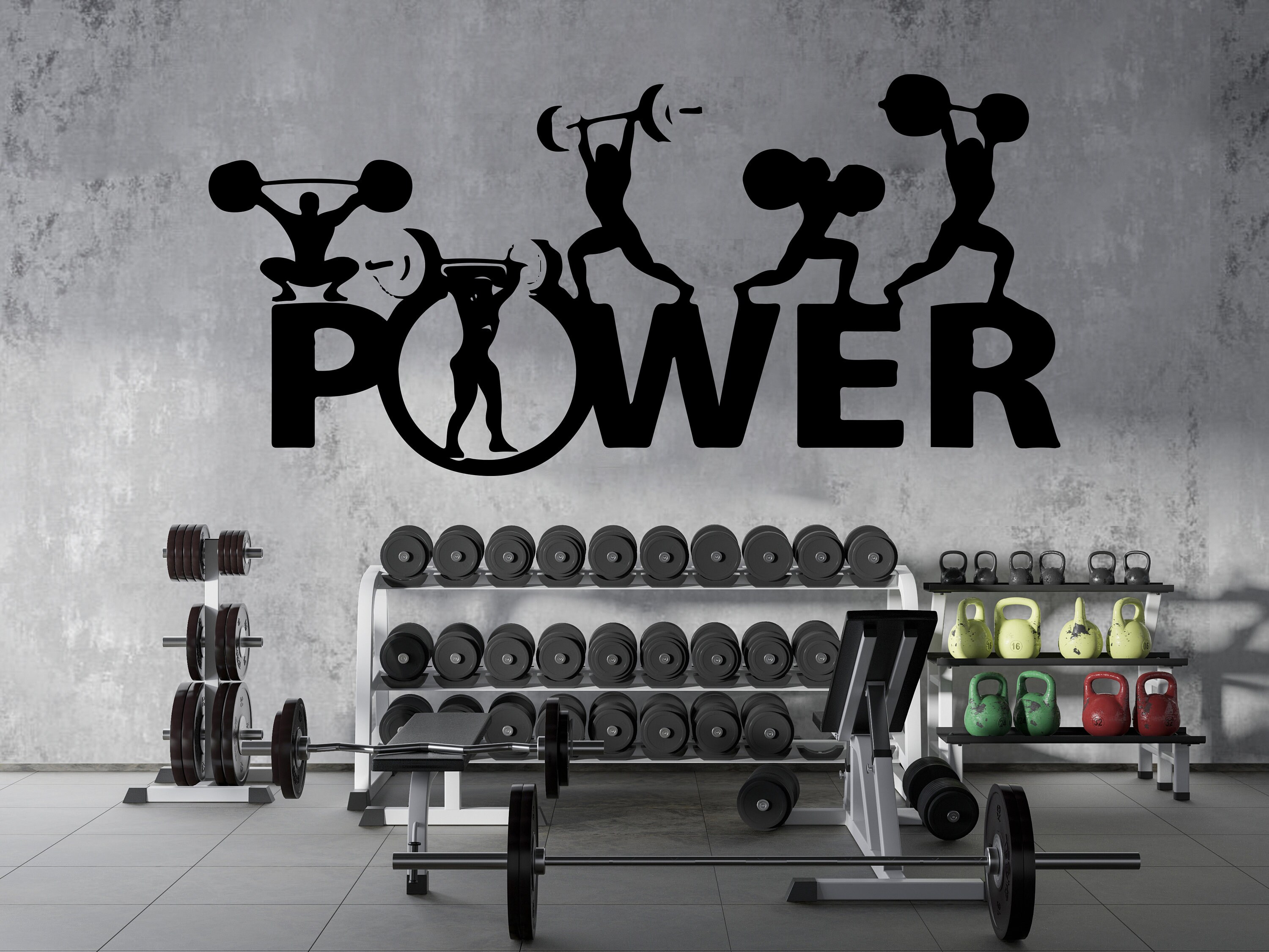 Muscles Gym Decal Gym Quotes Gym Wall Stickers Fitness Wall Art ...