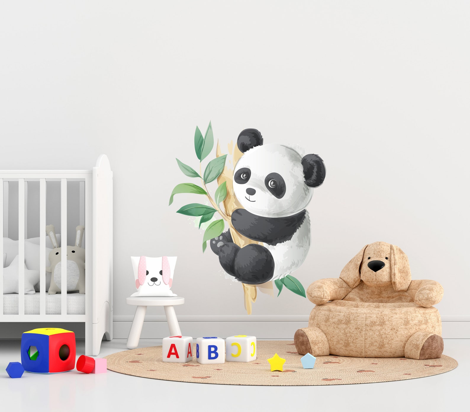 Panda Wall Decal Nursery Wall Decor Cute Panda Sticker Baby Panda Wall ...