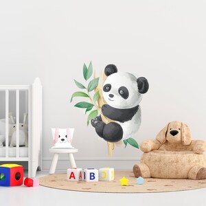 Panda Wall Decal Nursery Wall Decor Cute Panda Sticker Baby Panda Wall ...
