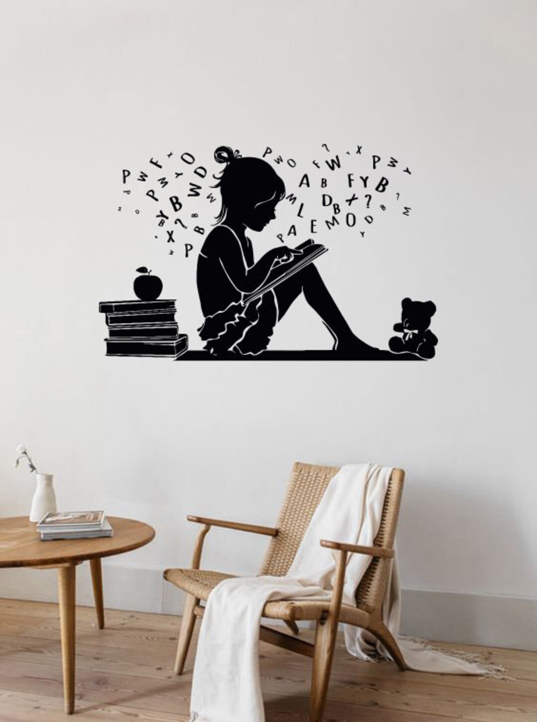 Books Wall Decal Wall Decor Reading Books Wall Sticker Wall Decor for ...
