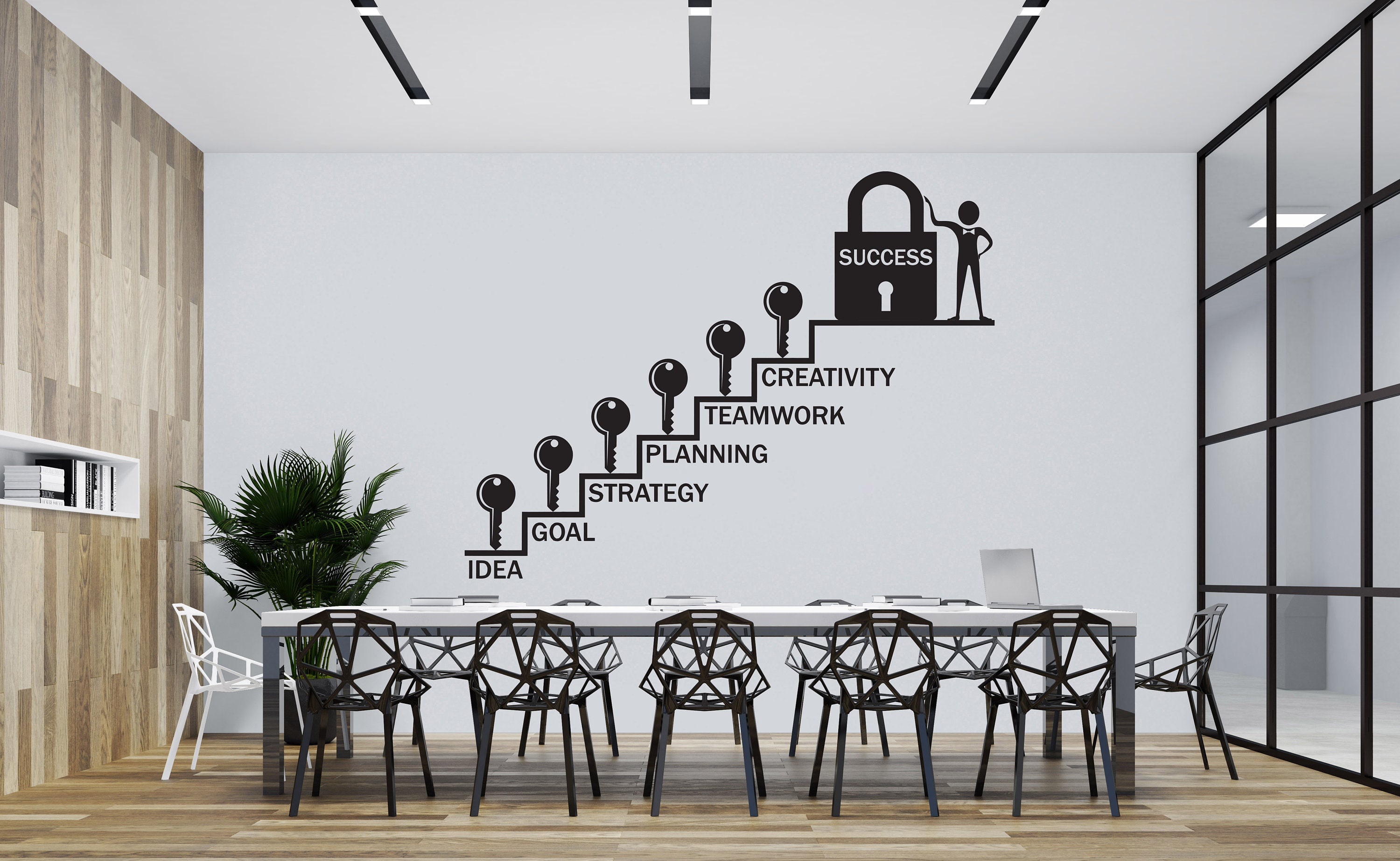 Office Teamwork Wall Decal Corporate Business Decal Creative ...