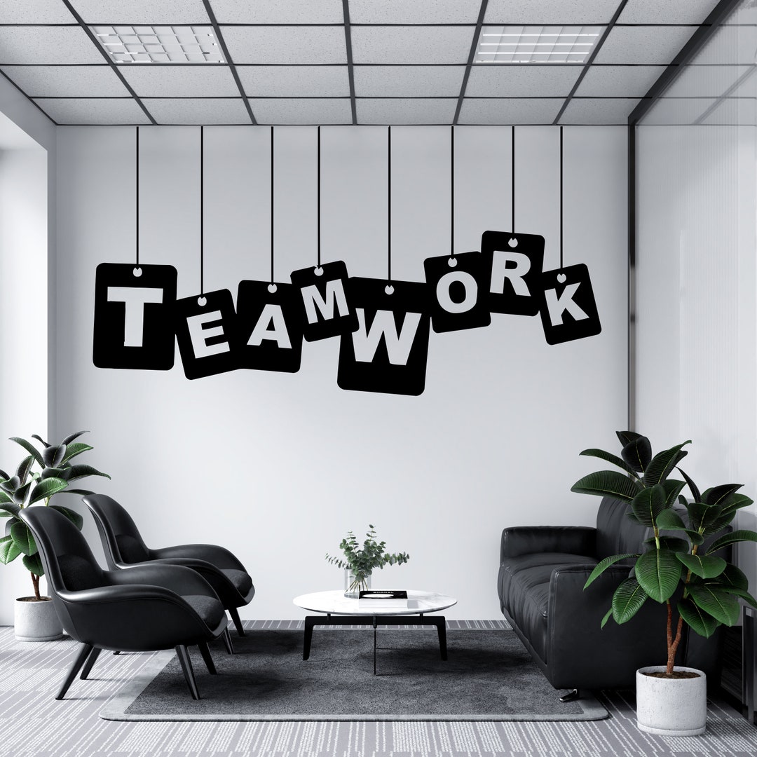 Teamwork Decal | Office Space Wall Sticker | Creative Motivational ...