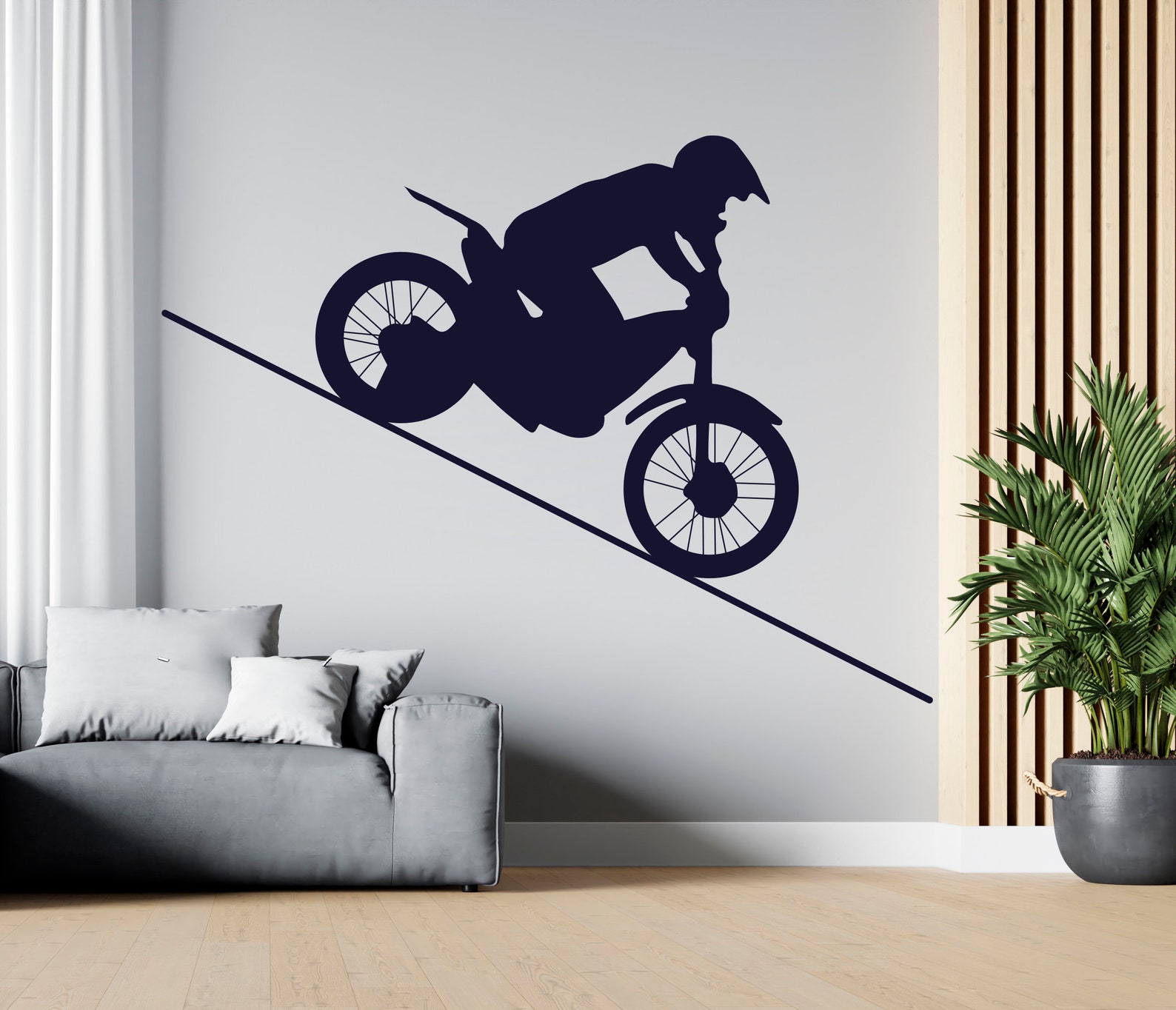 Motocross Wall Decal Motorcycle Wall Sticker Dirt Bike Wall - Etsy