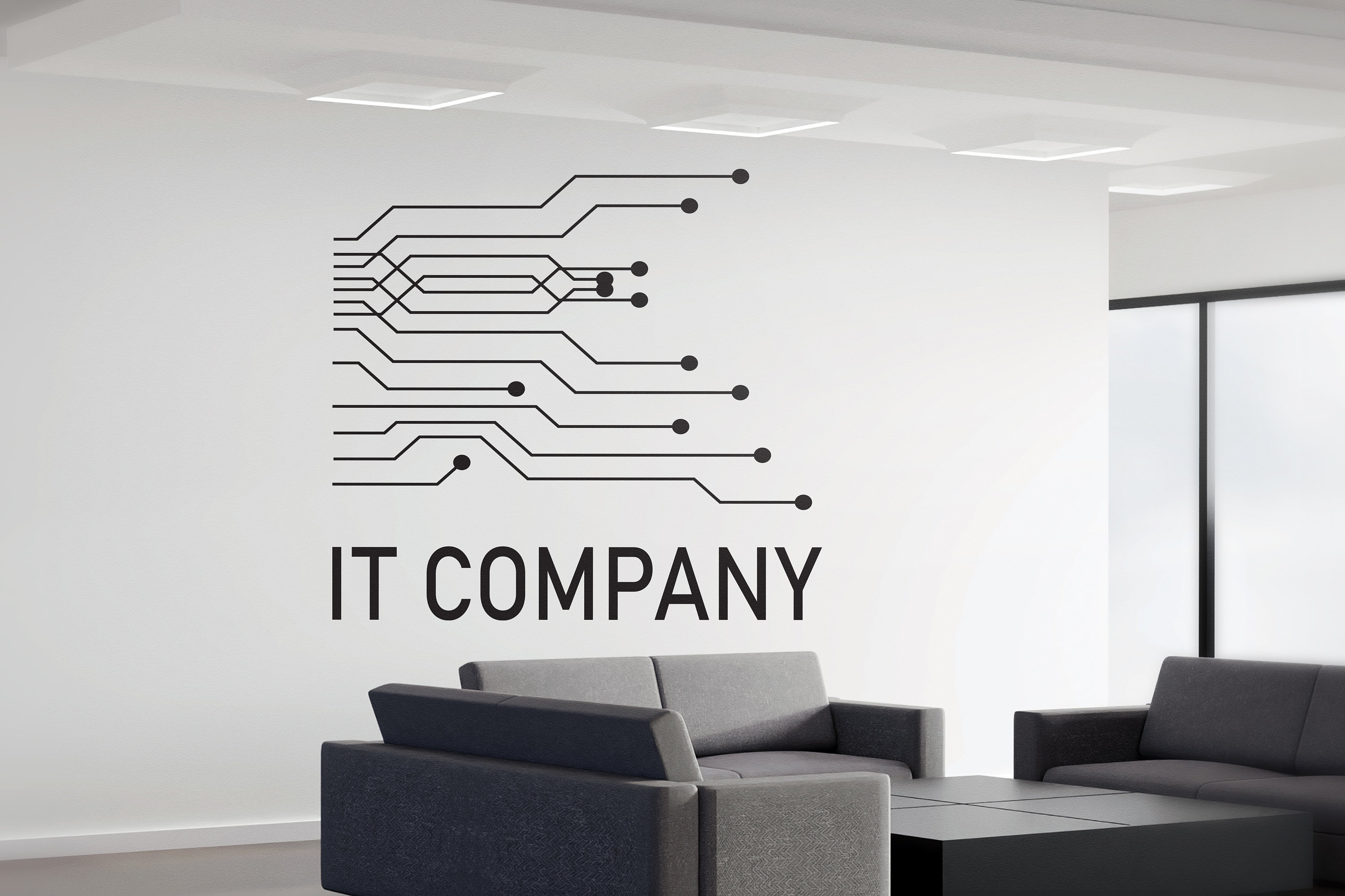 Circuit Decal Design Symbol Company Logo Decal Technology Decals Wall ...