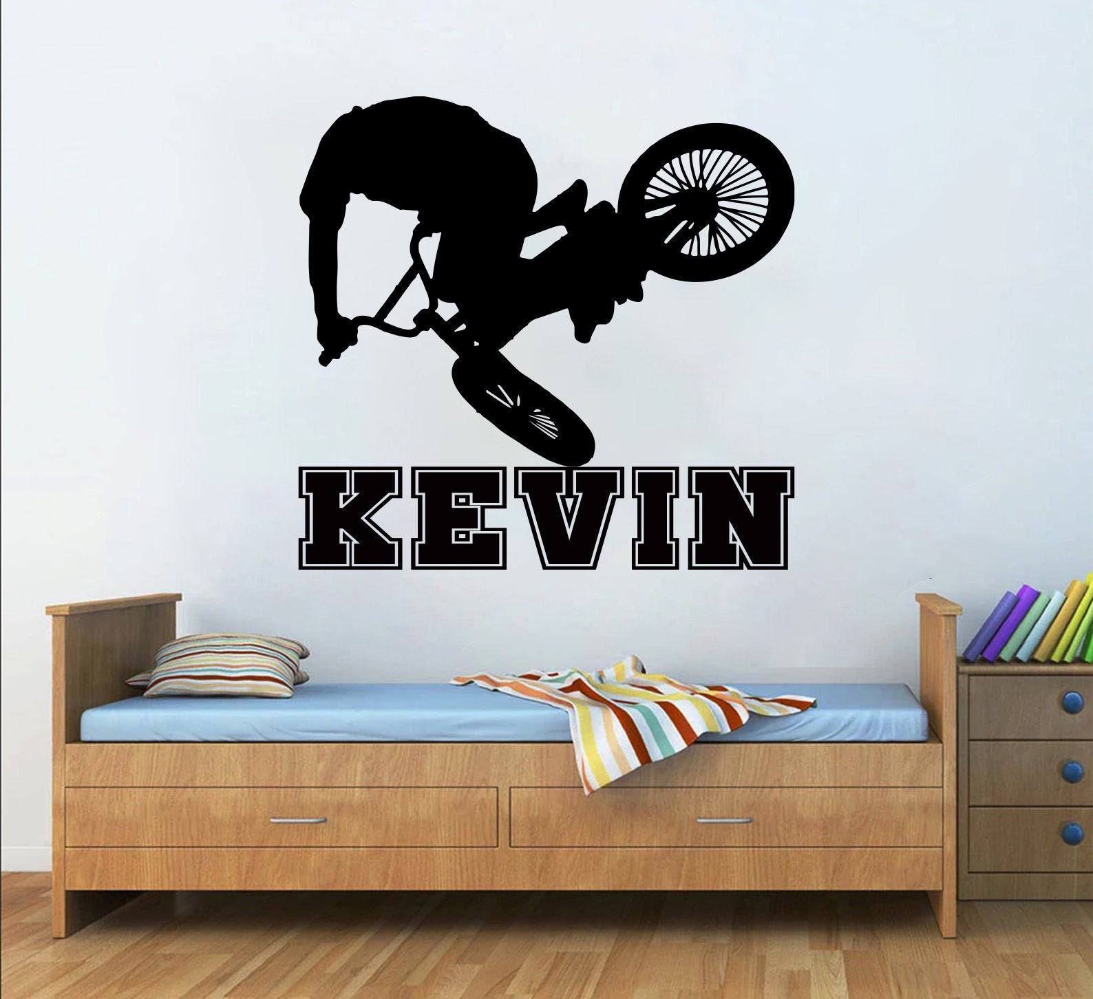 BMX Wall Decal Room Decor BMX Vinyl Decals Boys Bedroom Decor SG1005 - Etsy