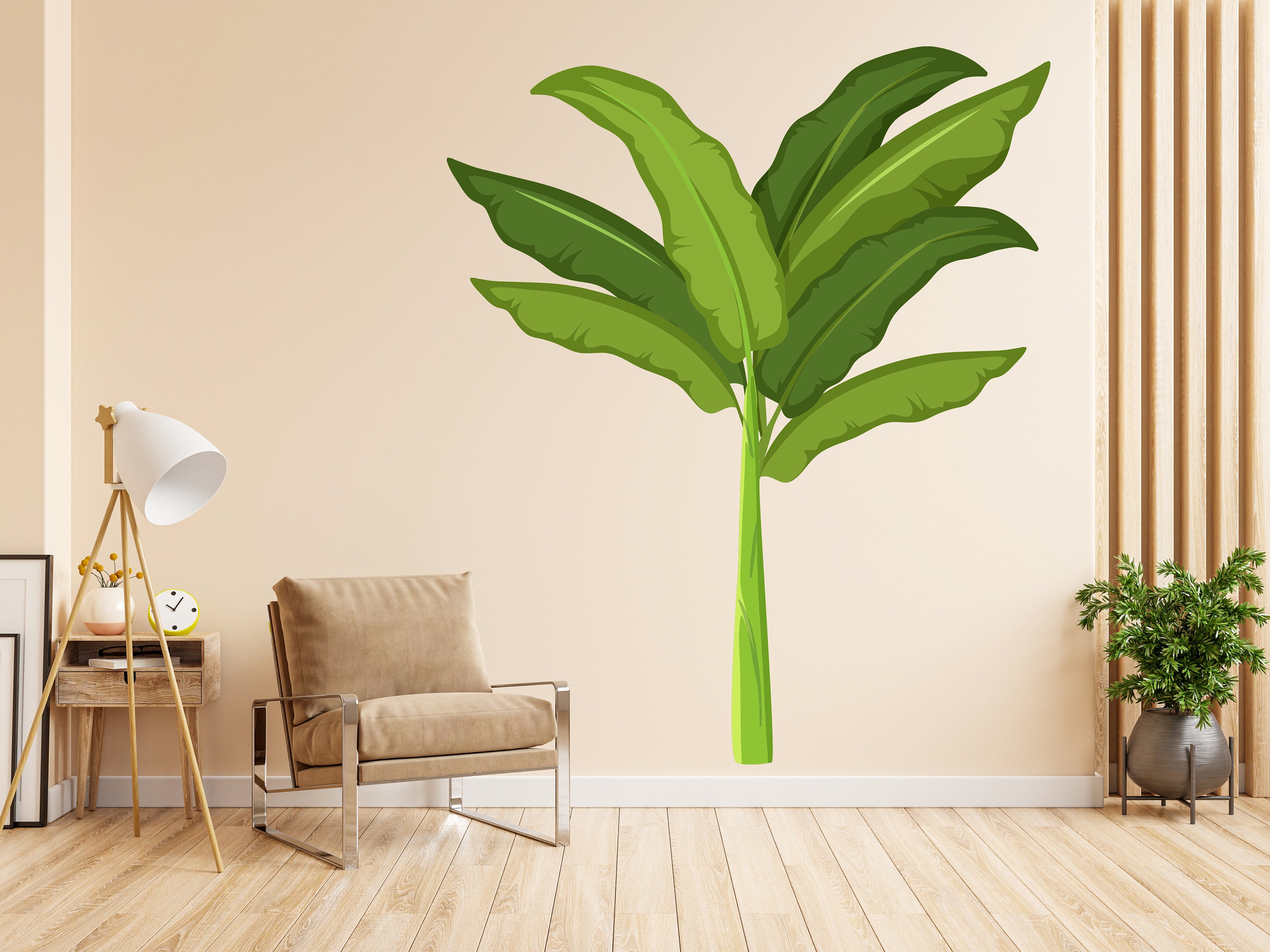 Banana Tree Decal Modern Wall Decals Tree Decals Watercolor Decals ...