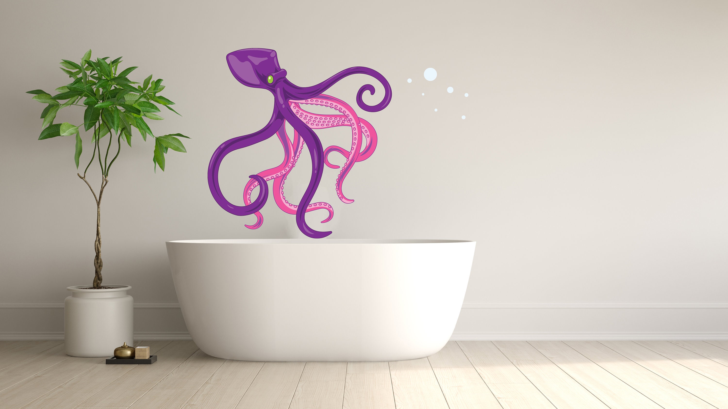Octopus Squid Decals Kraken Wall Decal Octopus Clipart - Etsy
