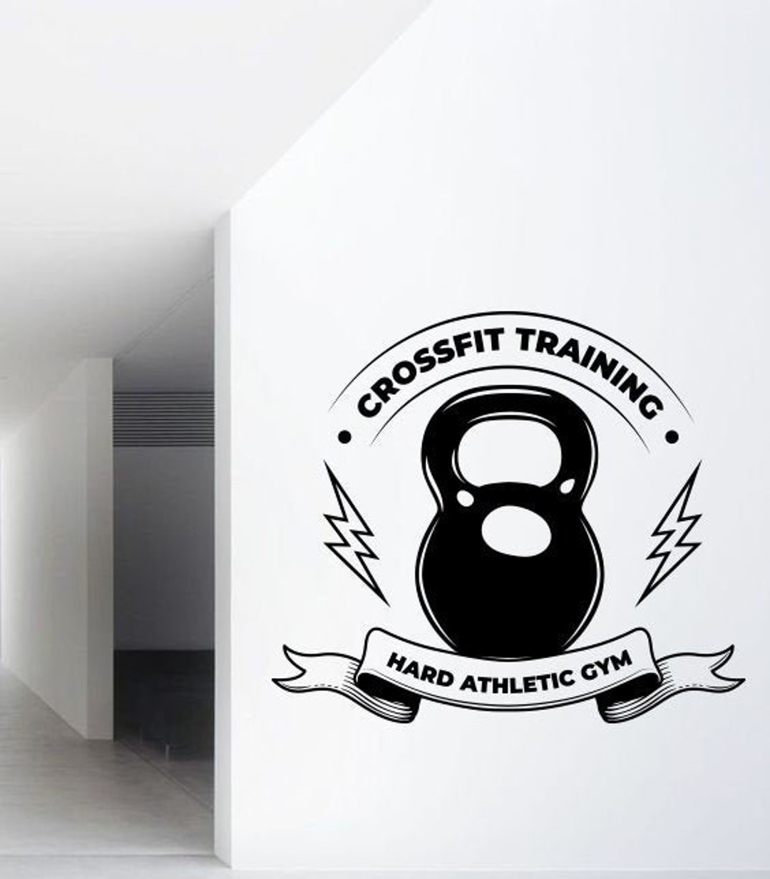 Fitness Crossfit Wall Decal Workout Wall Decal Sports Wall Decal Gym ...