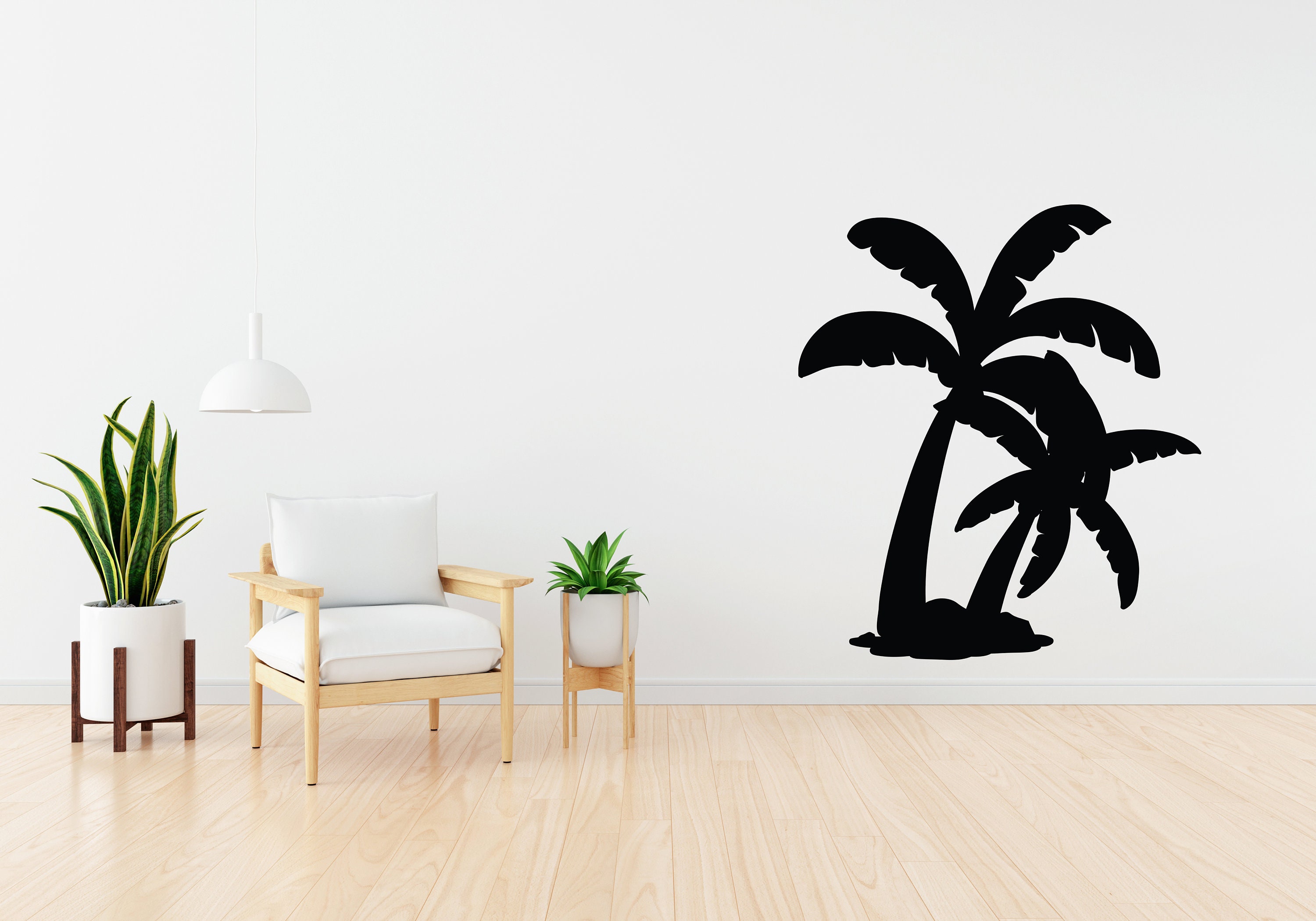 Palm Tree Wall Decal Tree Wall Stickers Living Room Tree - Etsy