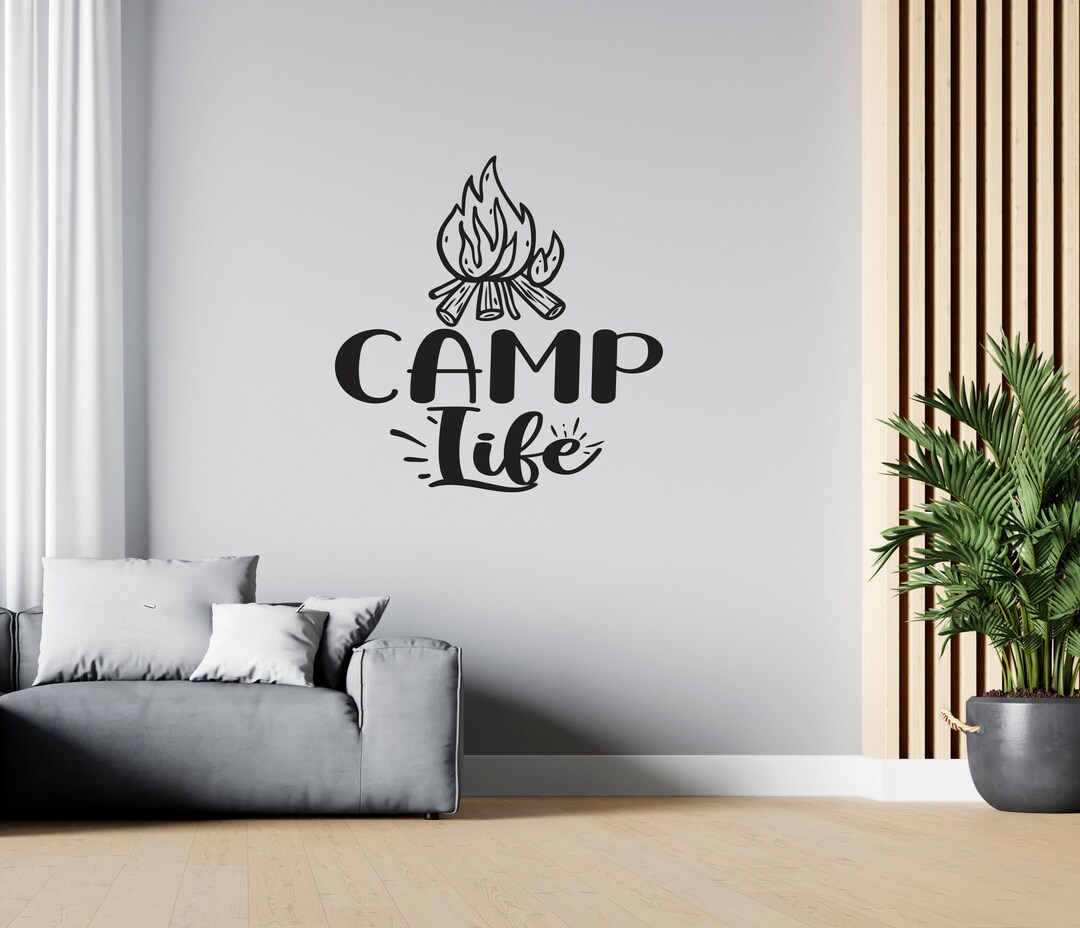 Camping is Life Wall Decals Nature Adventure Camping Wall Decal Camping ...