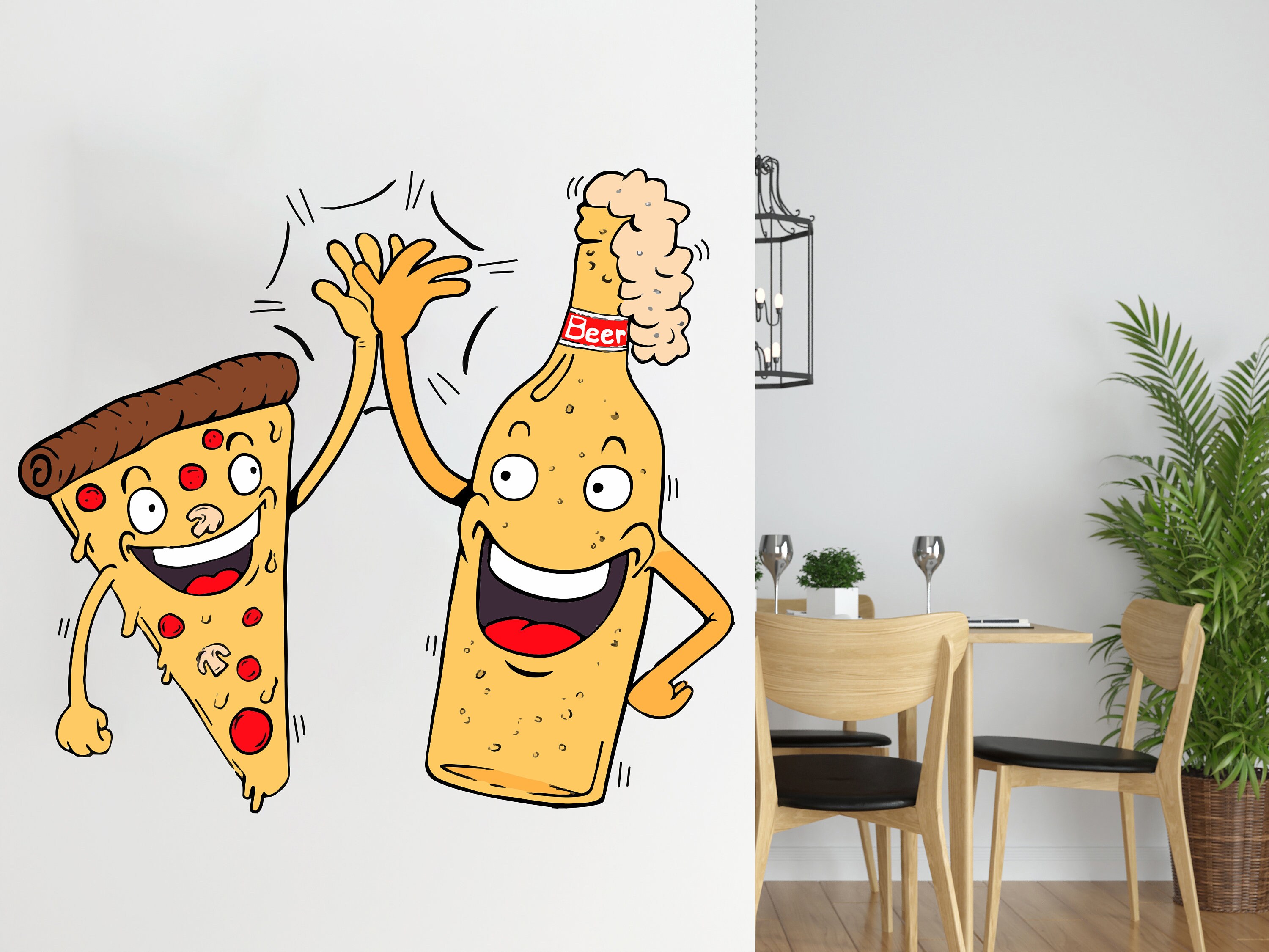 Pizza Wall Decal / Pizzeria Wall Décor / Pizza Window Decal - Etsy