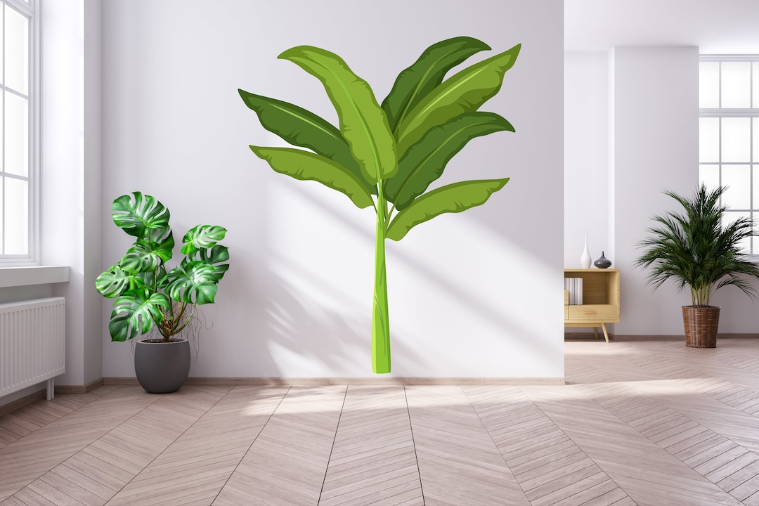Banana Tree Decal Modern Wall Decals Tree Decals Watercolor Decals ...