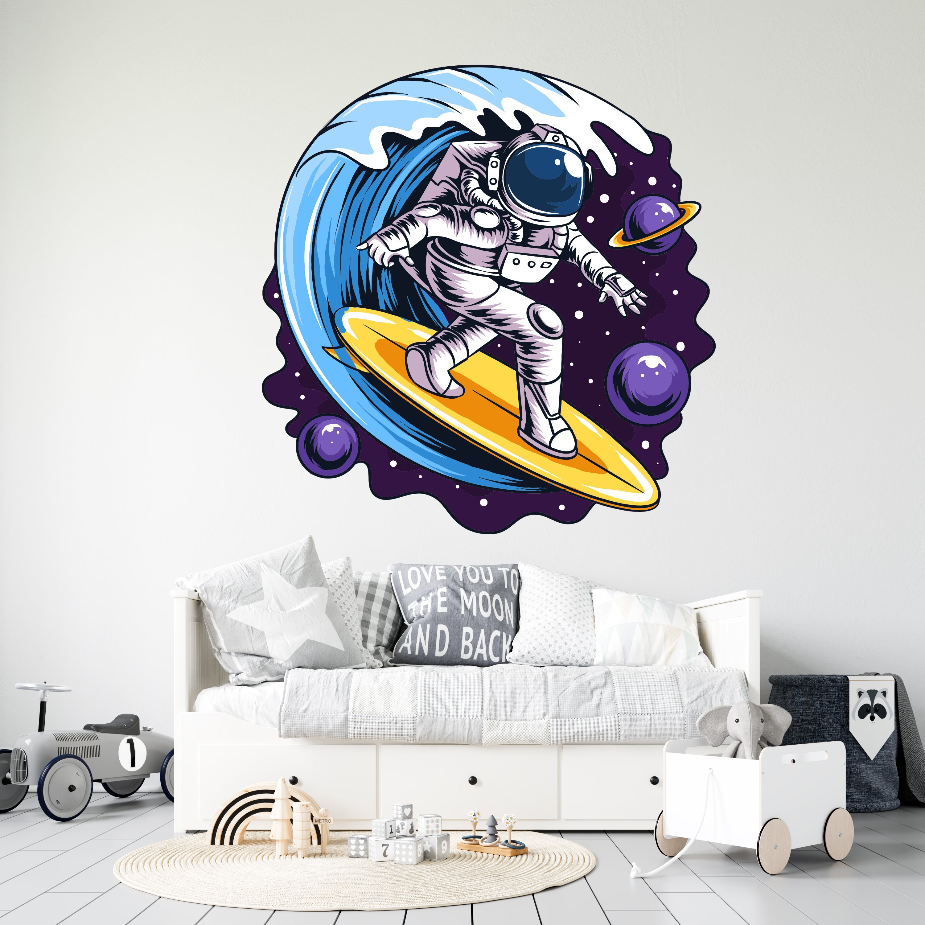 Astronaut Wall Decal Outer Space Wall Decor for Kids Bedroom - Etsy