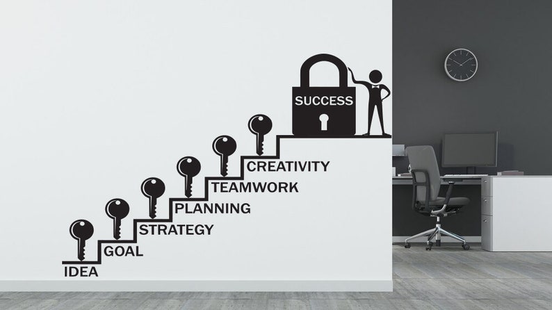 Office Teamwork Wall Decal Corporate Business Decal Creative ...