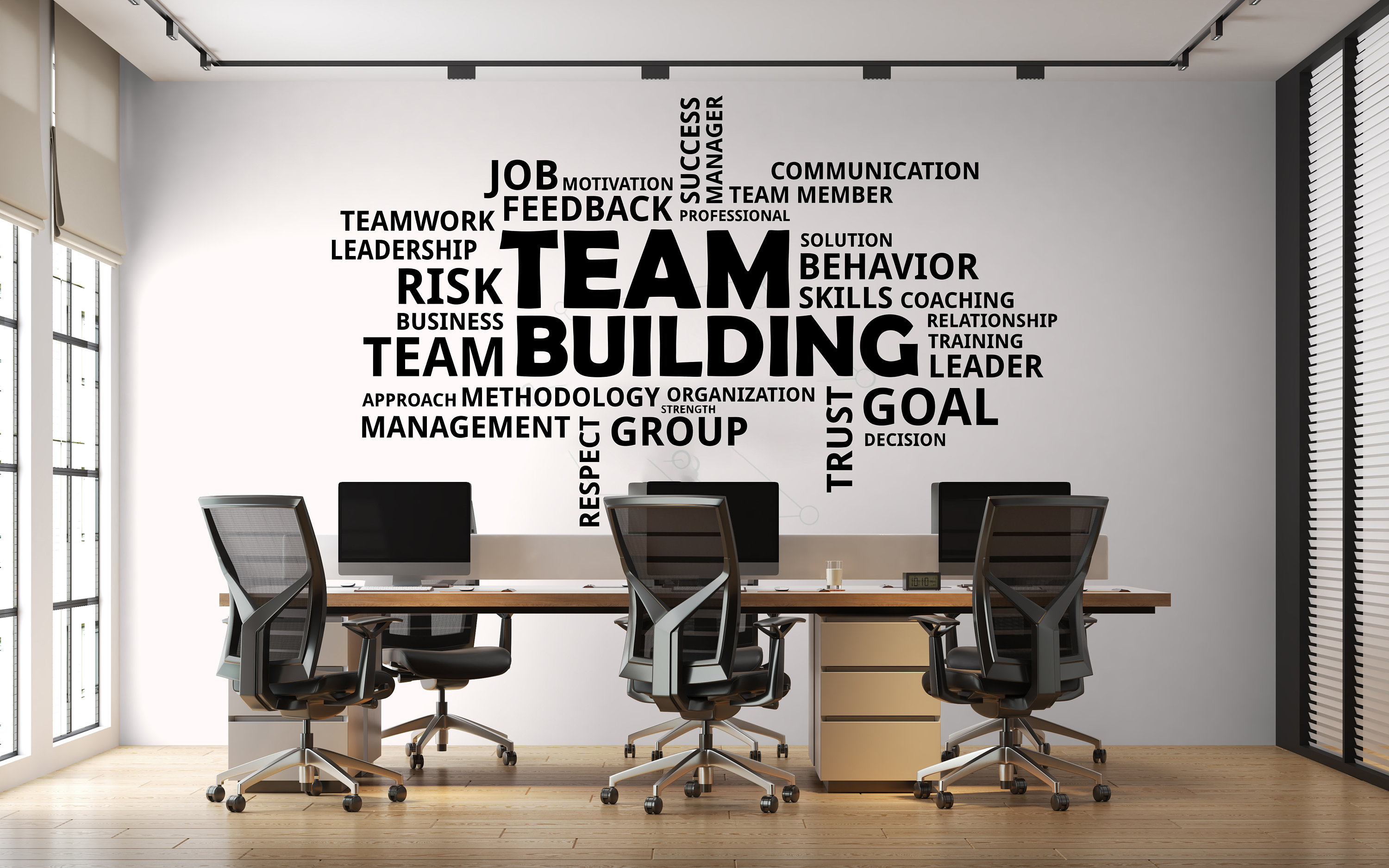 Office Teamwork Wall Decal Office Space Wall Sticker Creative ...