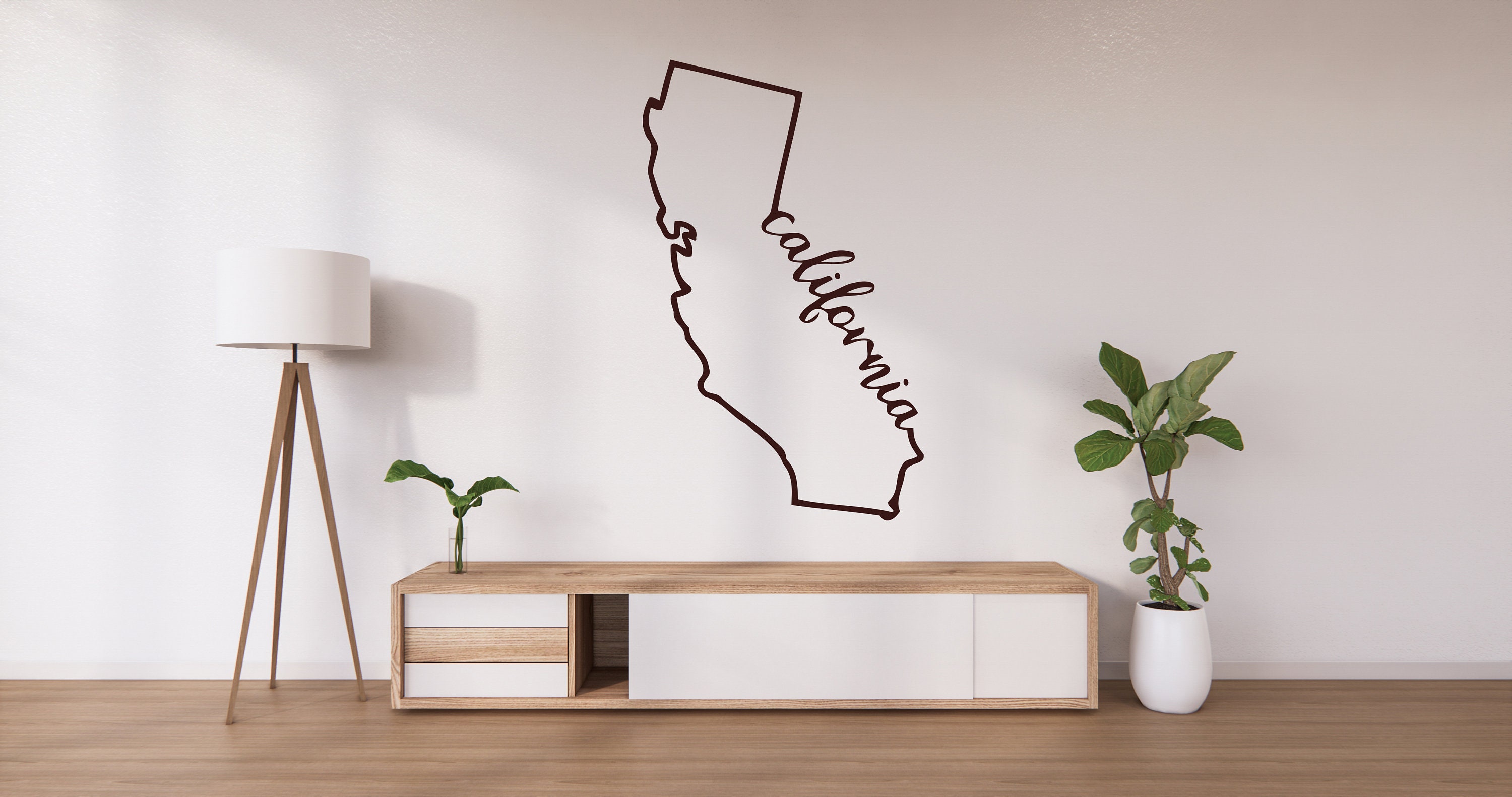 California Silhouette Map Decal California Wall Sticker California ...