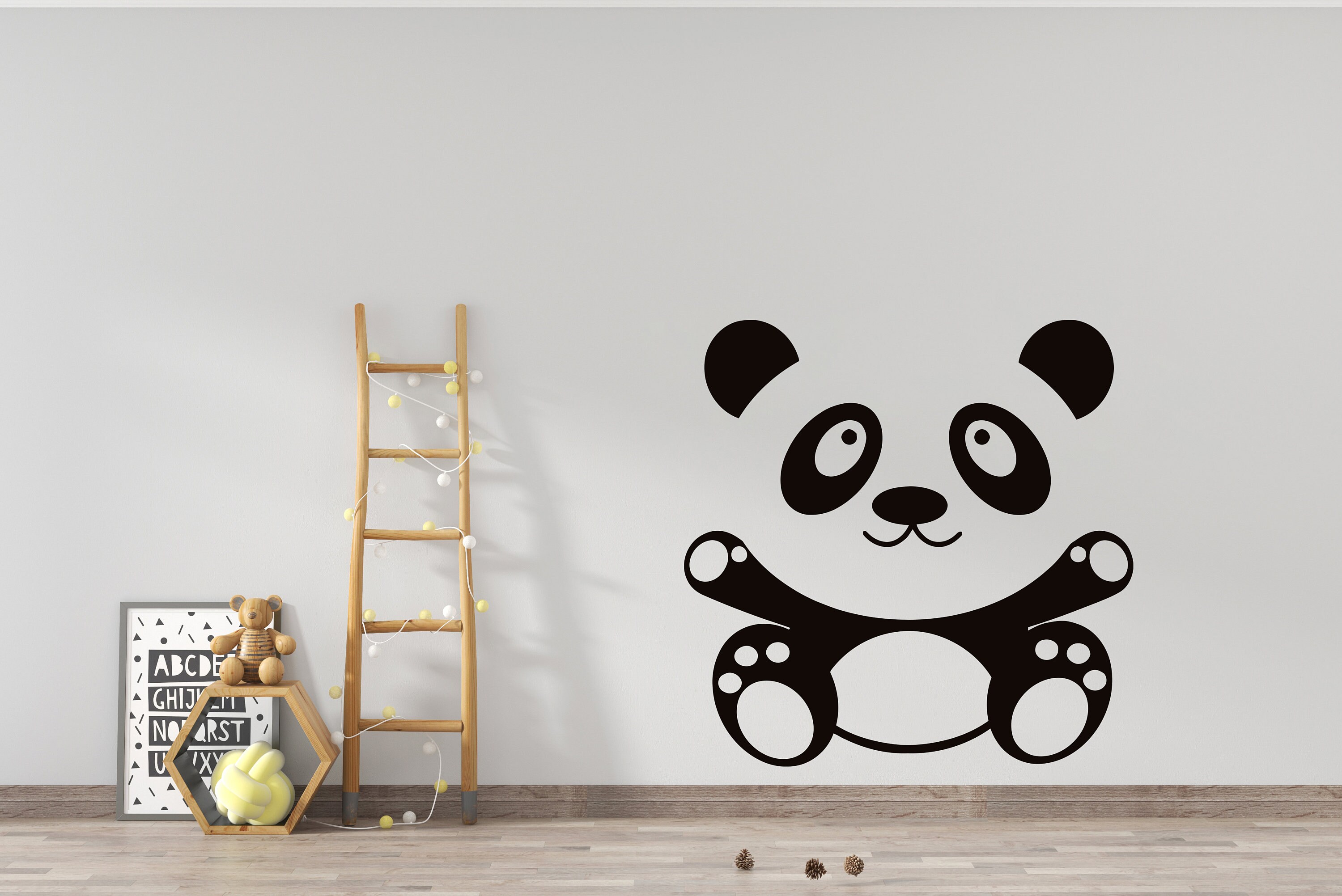 Panda Wall Decal Panda Bear Animals Bamboo Wall Decor Wall Decal Window ...