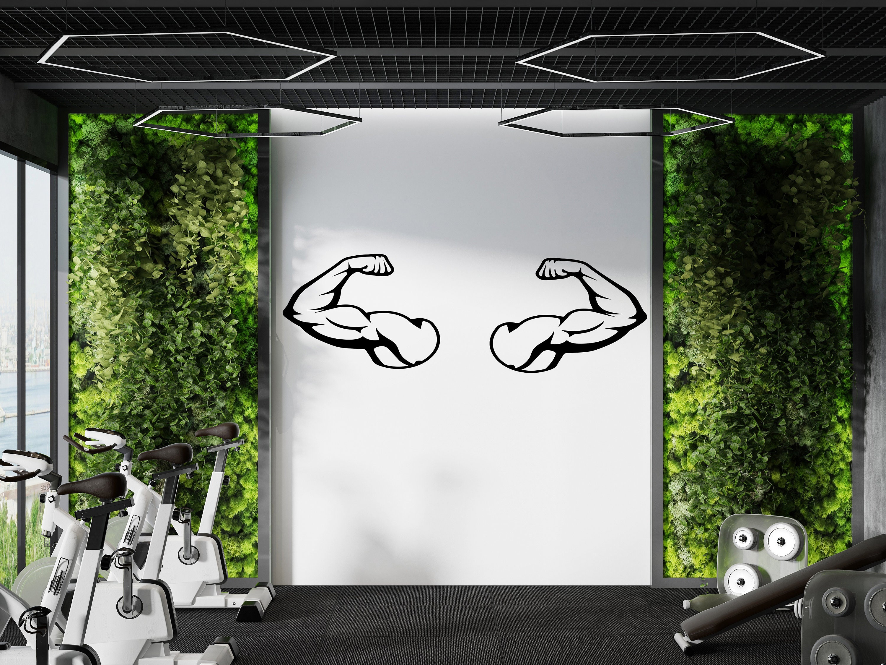 Muscles Gym Decal Gym Quotes Gym Wall Stickers Fitness Wall - Etsy