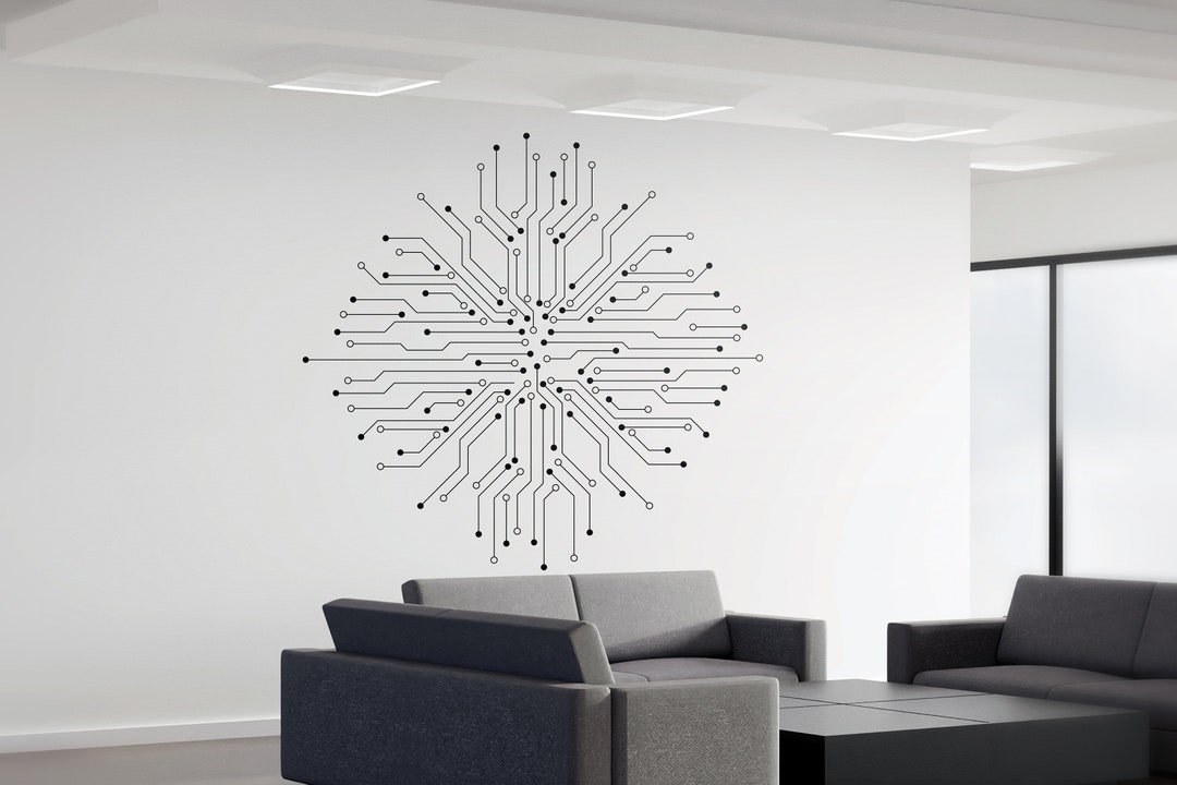 Circuit Decal Design Symbol Company Logo Decal Technology Decals Wall ...