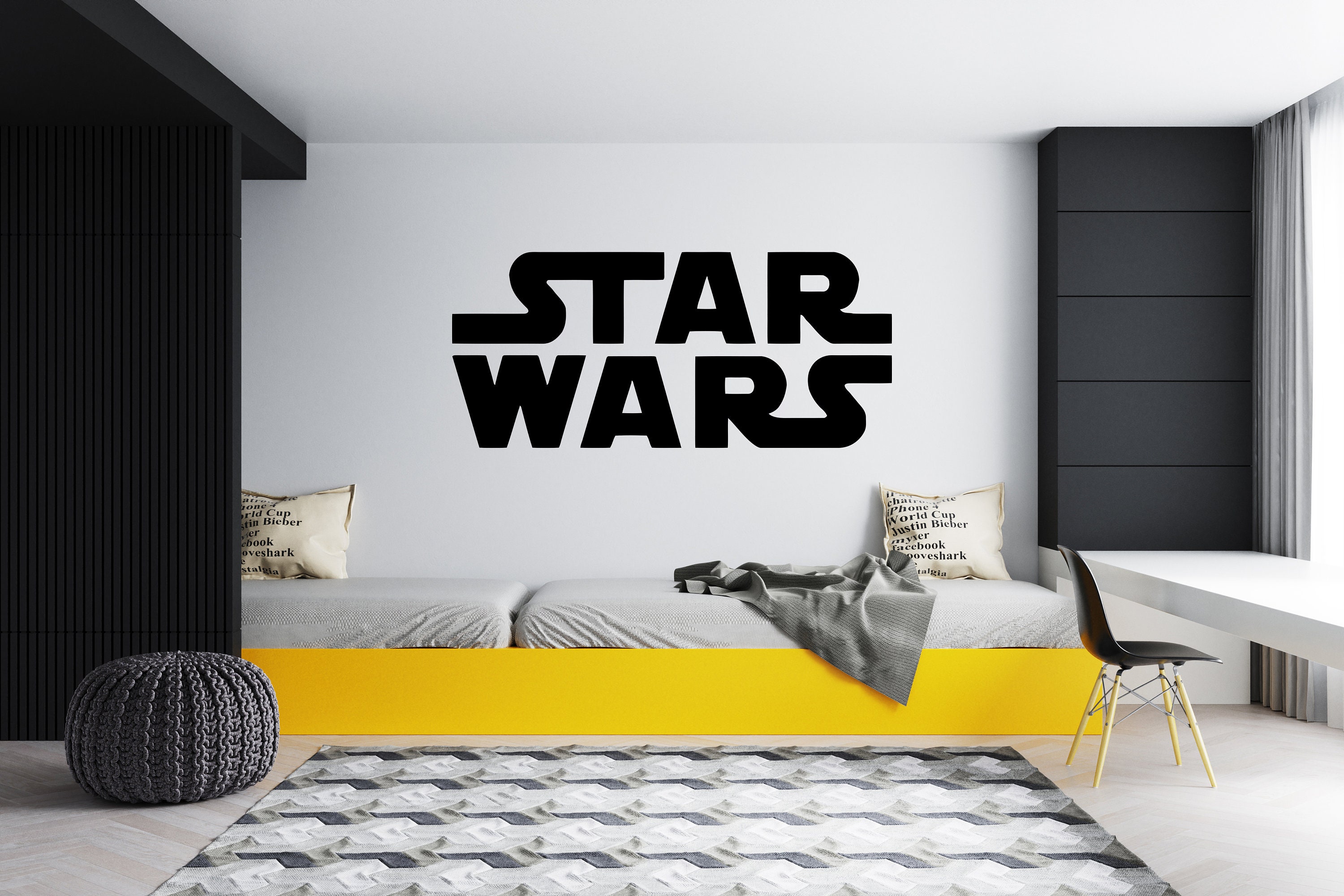 Star Wars Wall Decal Baby Joda Wall Sticker Star Wall Decal Jedi Master ...